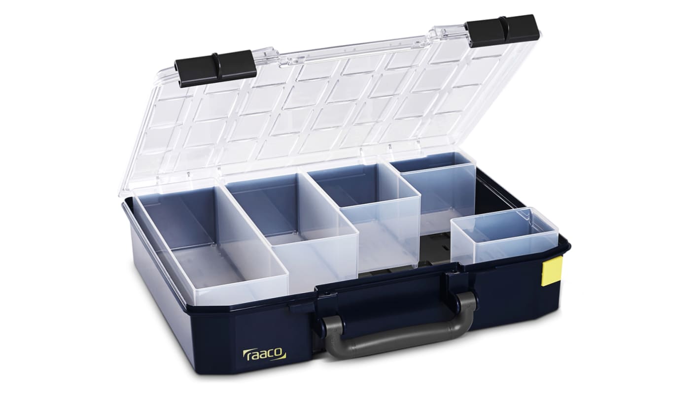 145169 | Raaco 32 Cell Blue Polypropylene Compartment Box, 81mm x 337mm ...