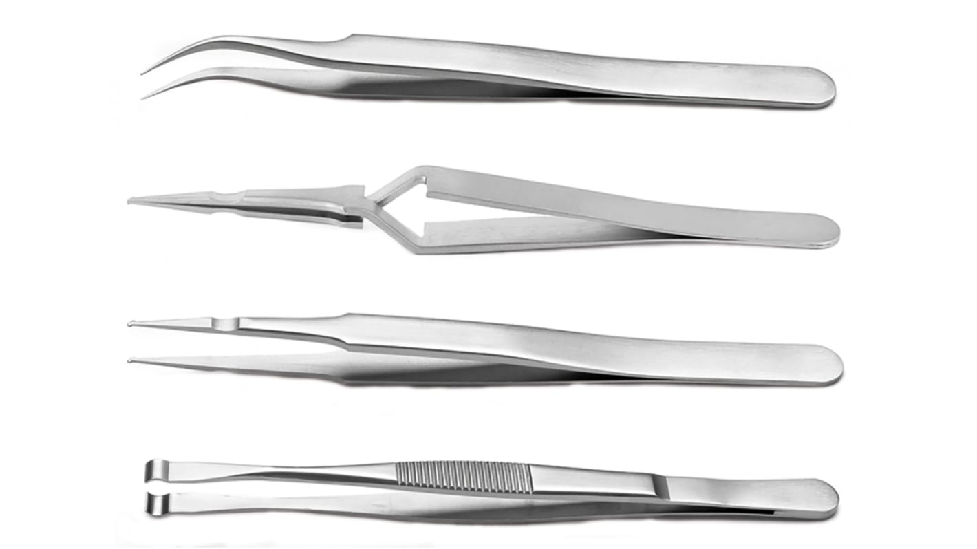 RS PRO Stainless Steel, Tweezer Set | RS