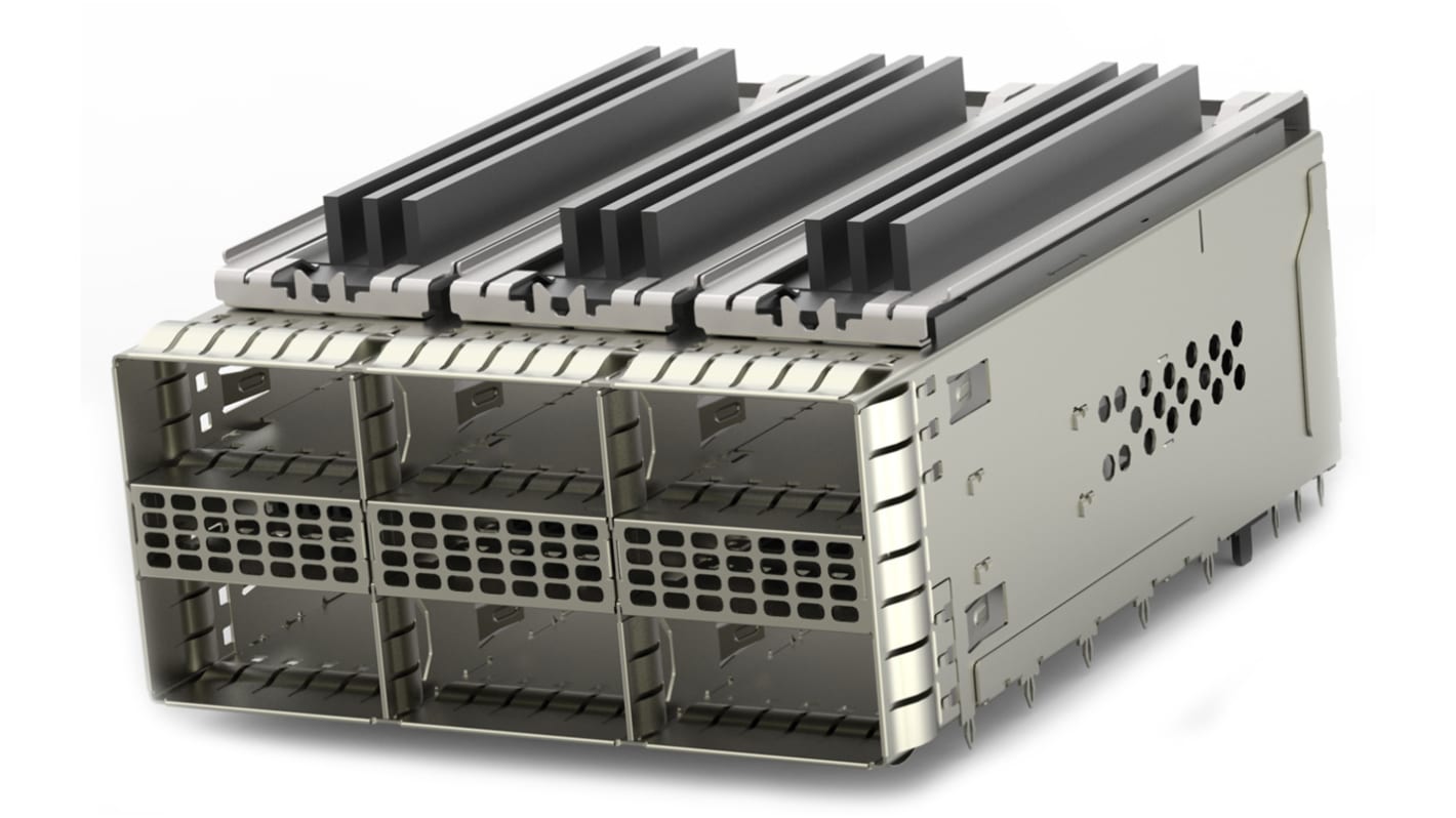 TE Connectivity Cage Assembly with Connector Female 6-Port 38-Position ...