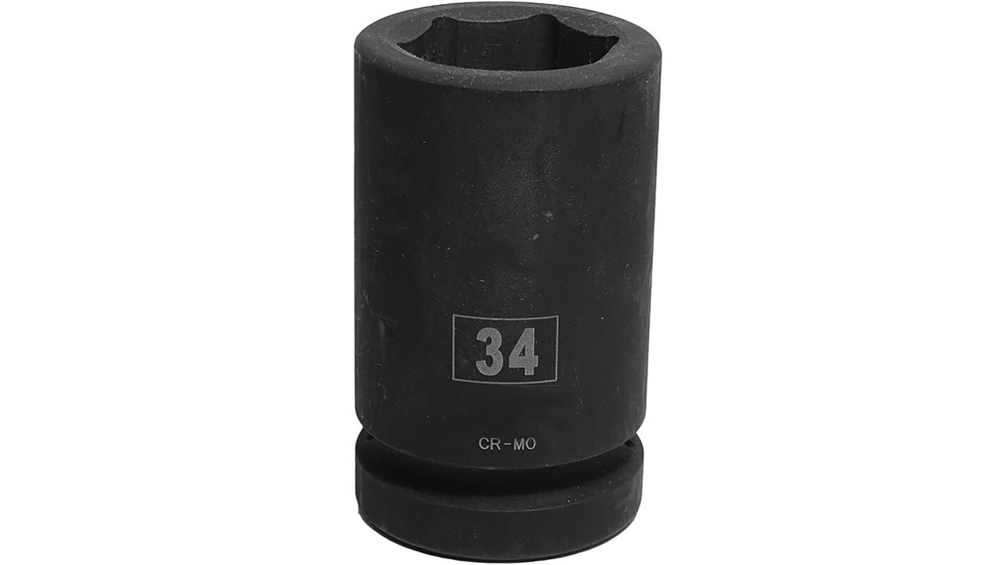 RS PRO 34mm, 1 in Drive Deep Impact Socket Hexagon | RS