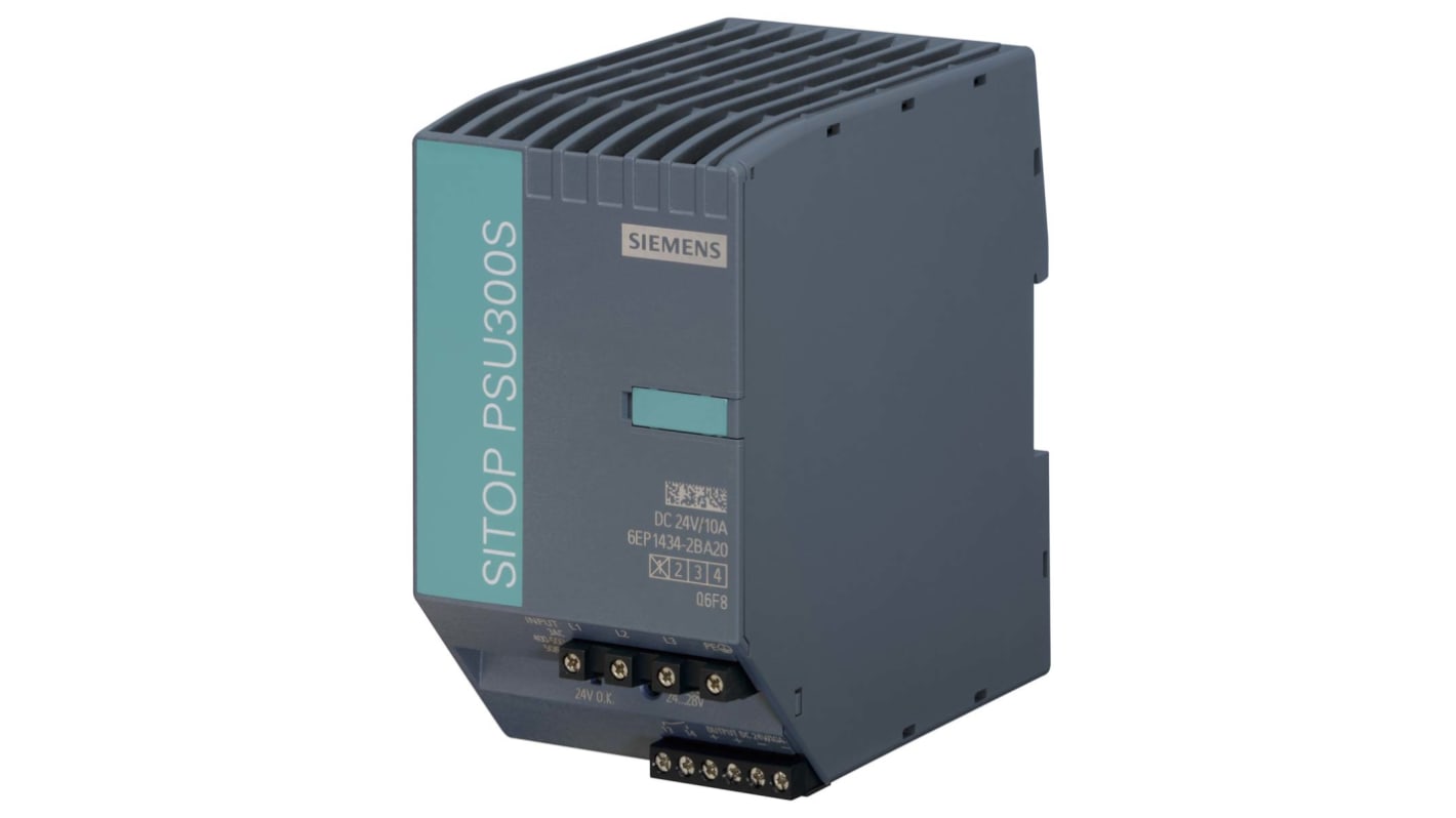 6EP1434-2BA20 | Siemens DIN Rail Power Supply, 400V ac ac Input, 24V dc ...