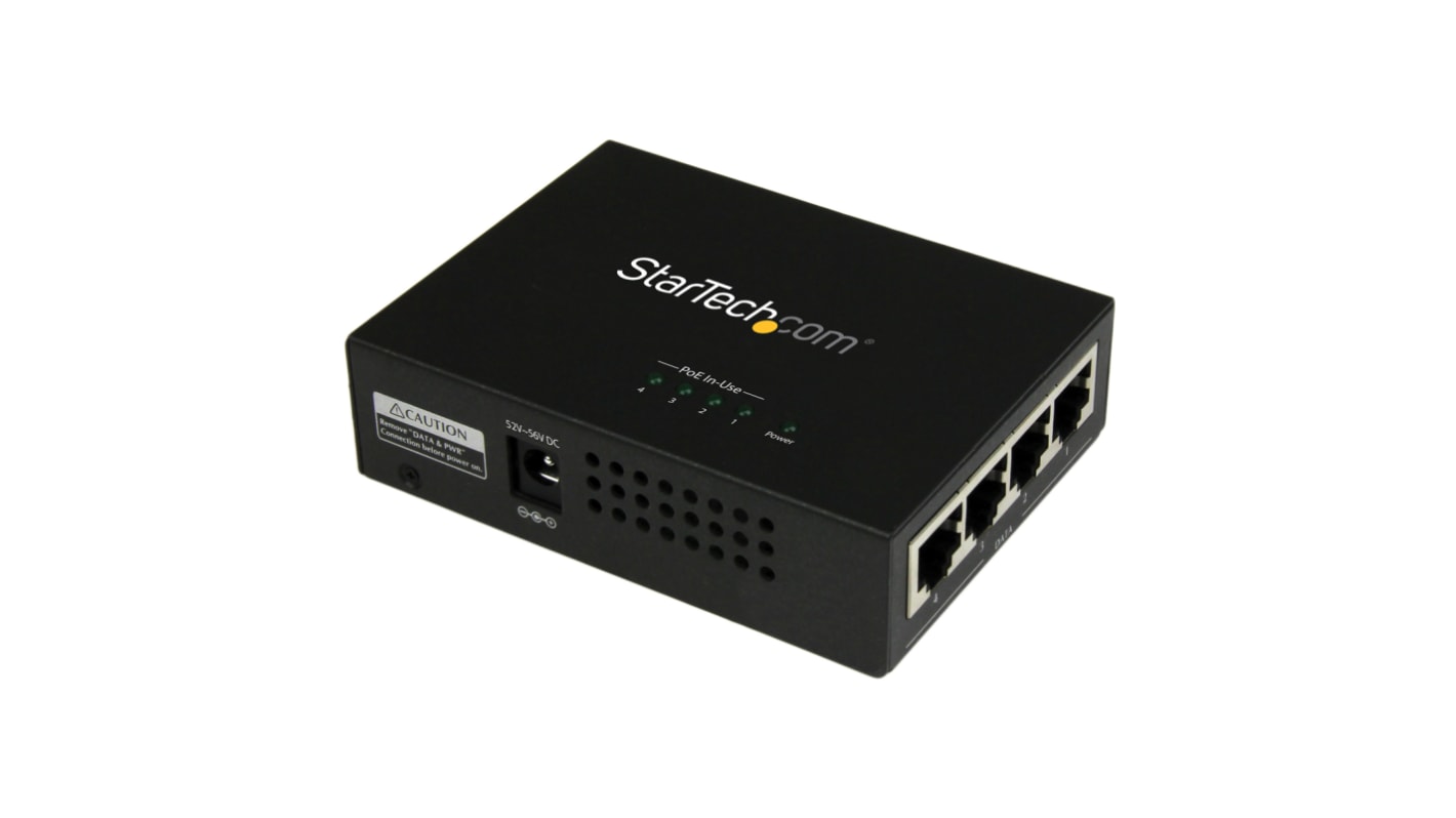 POEINJ4G | StarTech.com RJ45 Ethernet Switch, 10/100/1000Mbit/s, Full ...