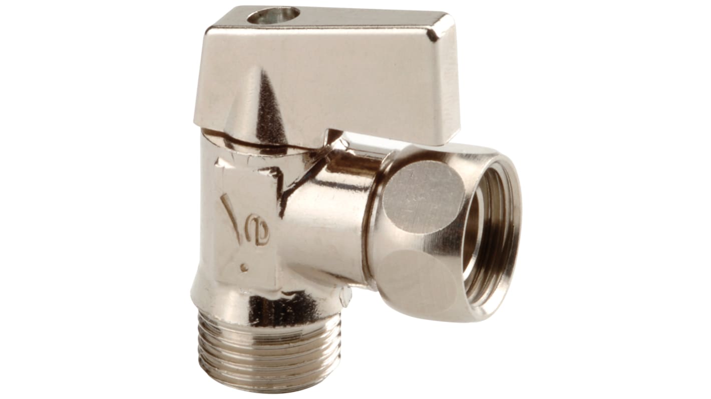 689003 | Sferaco Chrome Plated Brass 2 Way, Ball Valve, BSPP 3/8in ...