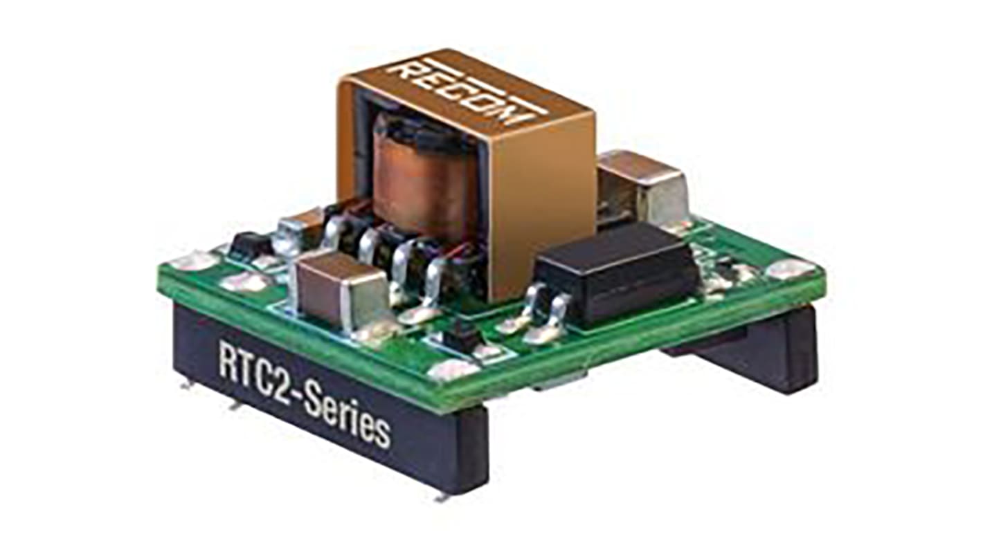 RTC2-2405SRW | Recom RTC2 DC-DC Converter, 5V dc/ 400mA Output, 18 → 36 V dc Input, 2W, PCB ...