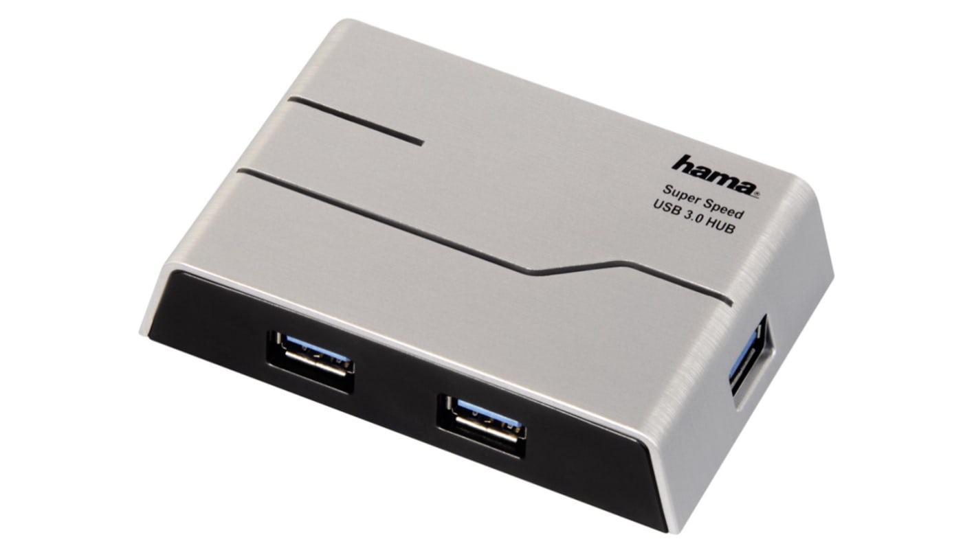 00039879 | Hama 4 Port USB 3.0 USB A Hub, USB Powered | RS