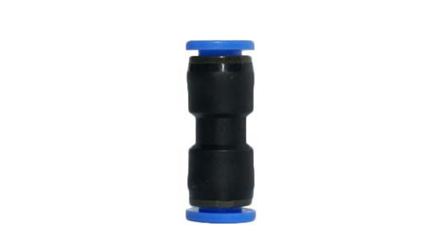 RS PRO Straight Tube-to-Tube Adaptor, Push In 6 mm to Push In 10 mm ...