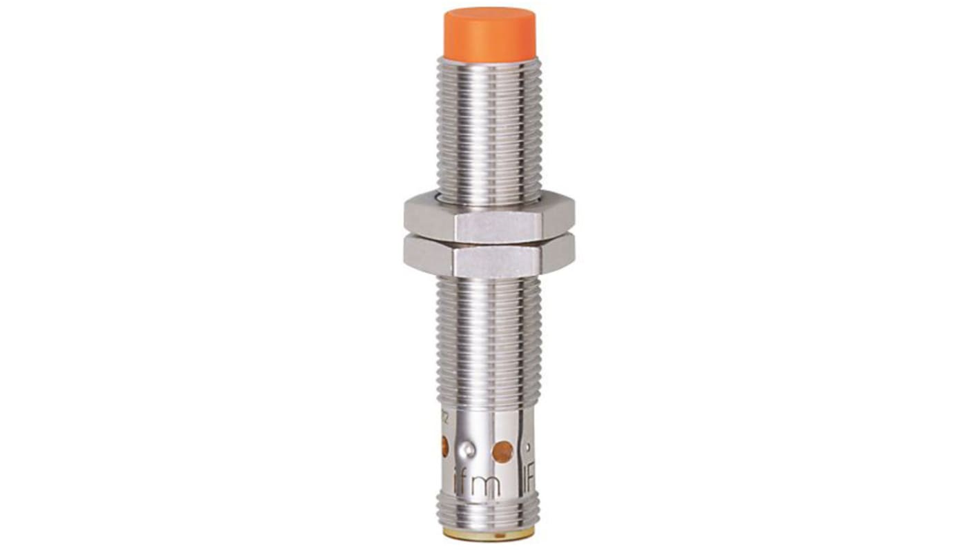 IF6124 | ifm electronic Inductive Barrel-Style Proximity Sensor, M12 x 1, 7 mm Detection, PNP ...