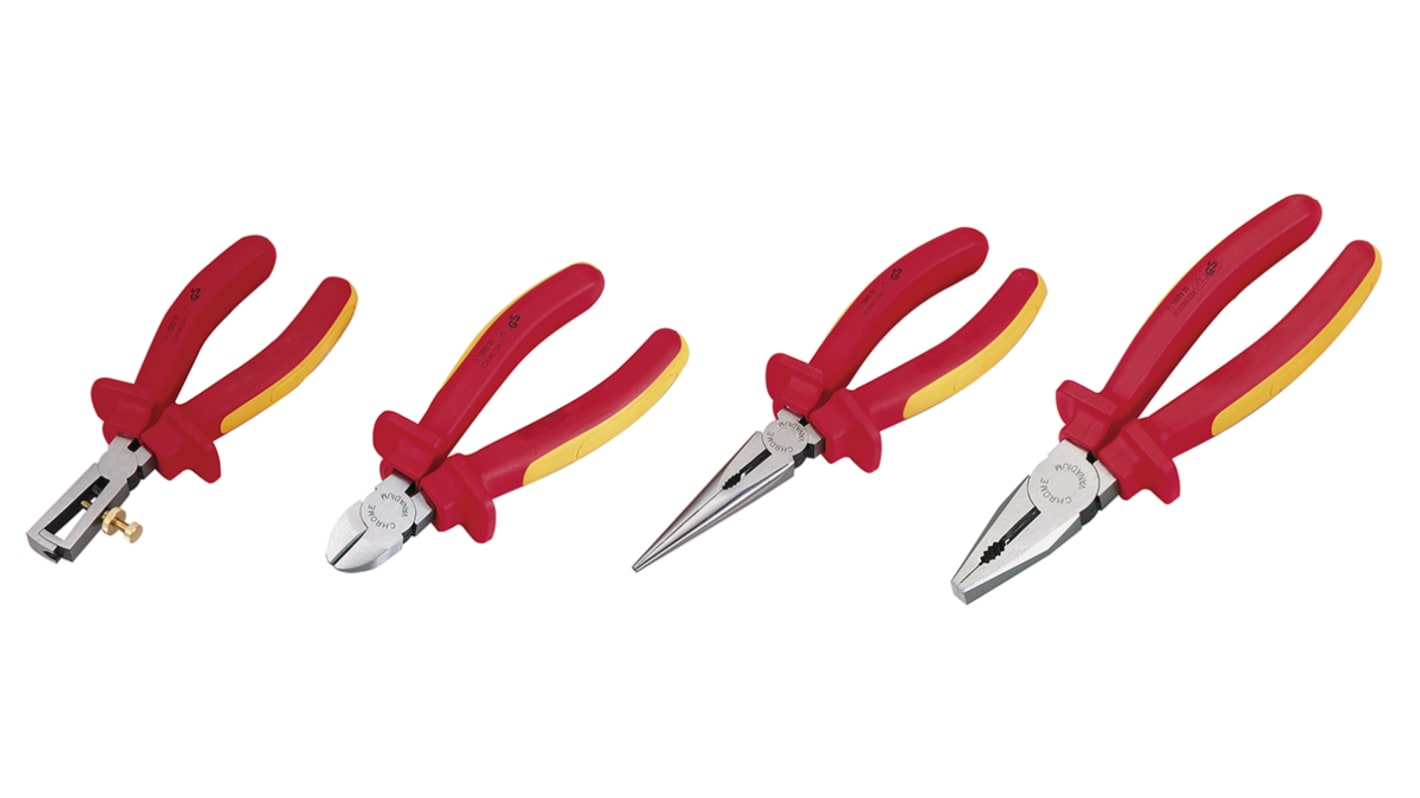 RS PRO 4-Piece Plier Set, 250 mm Overall | RS