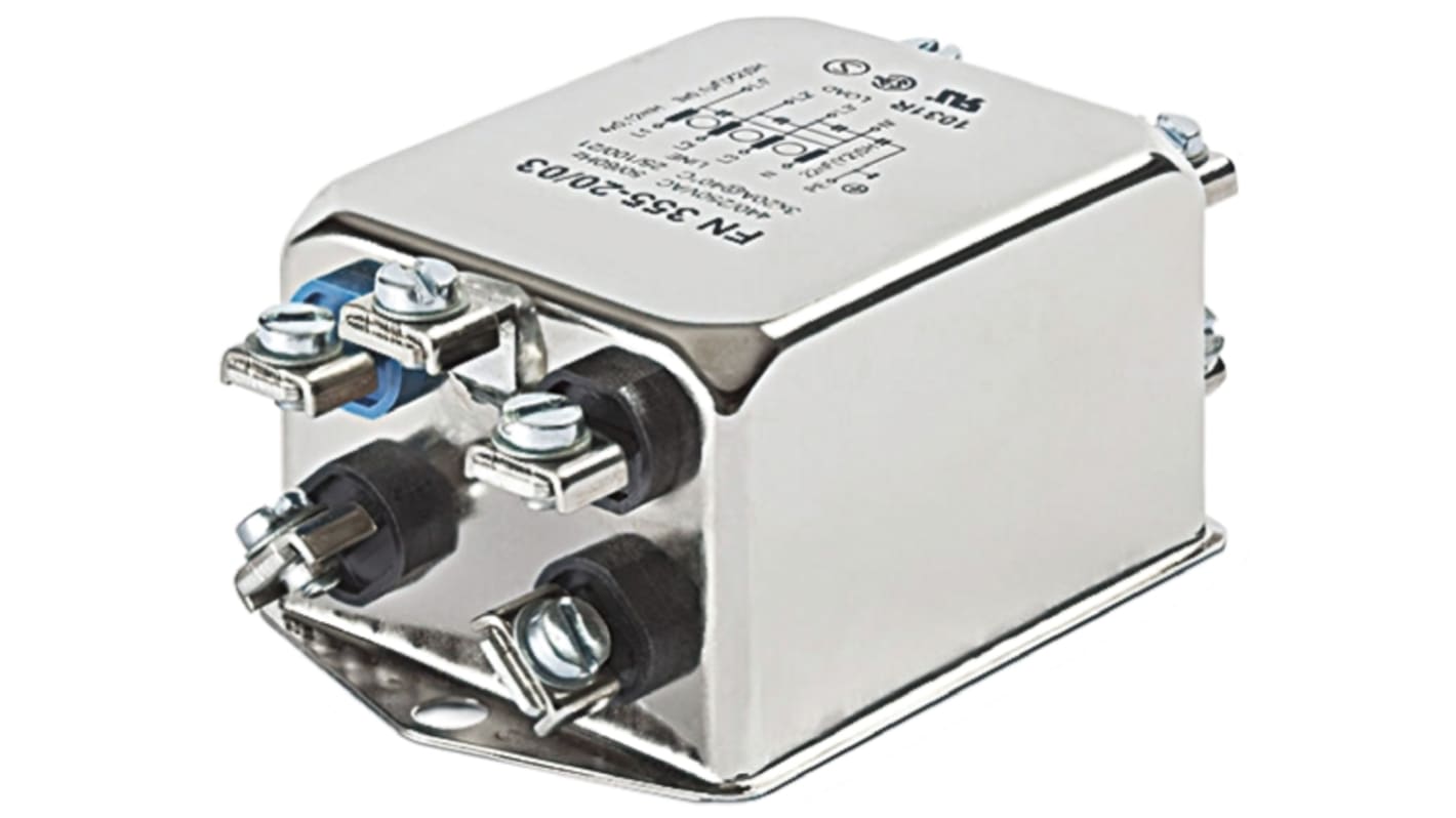 FN355-3-05 | Schaffner FN 355 Series 3A 440 V ac 400Hz Flange Mount RFI ...