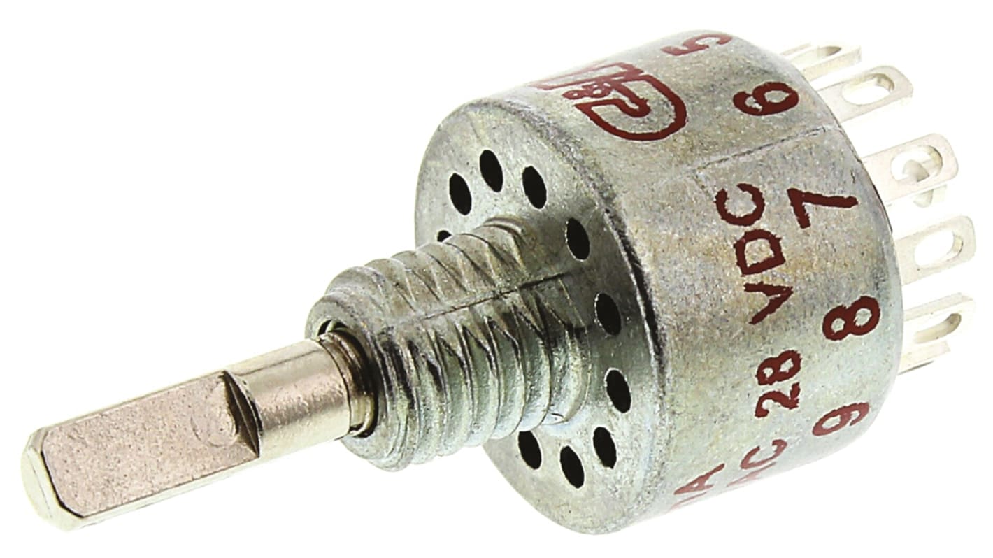 MG00L1NZQD | C & K, 12 Position SPST Rotary Switch, 250 mA @ 28 V dc ...