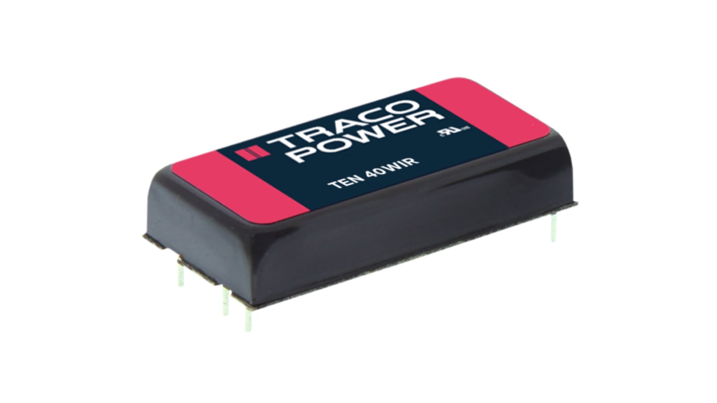 TEN 40-2423WIR | TRACOPOWER TEN 40WIR DC-DC Converter, ±15V dc/ ±1.33A Output, 9 → 36 V dc Input ...