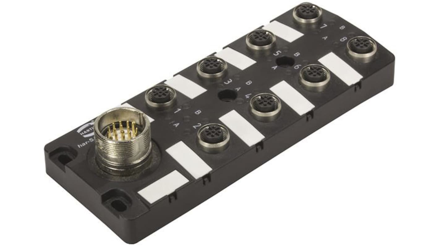 090700322200 | HARTING Har-SAB Series Distribution Unit, M12, 5 way, 8 ...