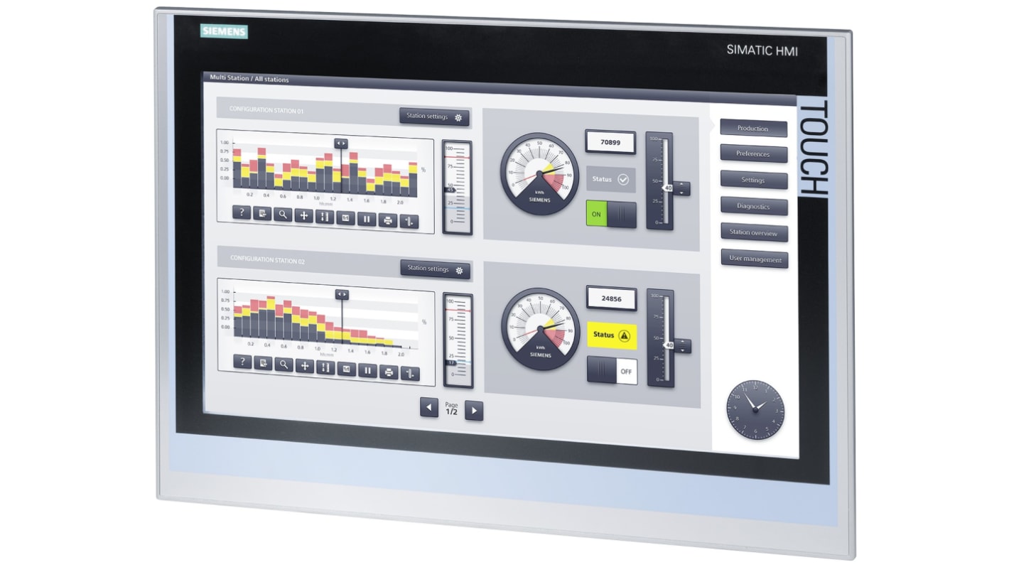 6AV2124-0UC02-0AX1 | Siemens SIMATIC Series TP1900 Comfort HMI Panel ...