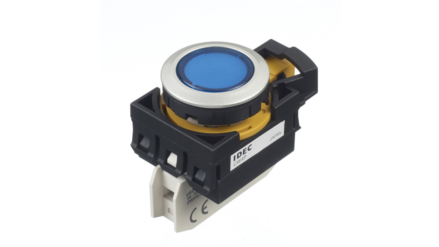CW4P-1EQM4S | Idec CW Series Push Button, Panel Mount, 22mm Cutout, 230 ...