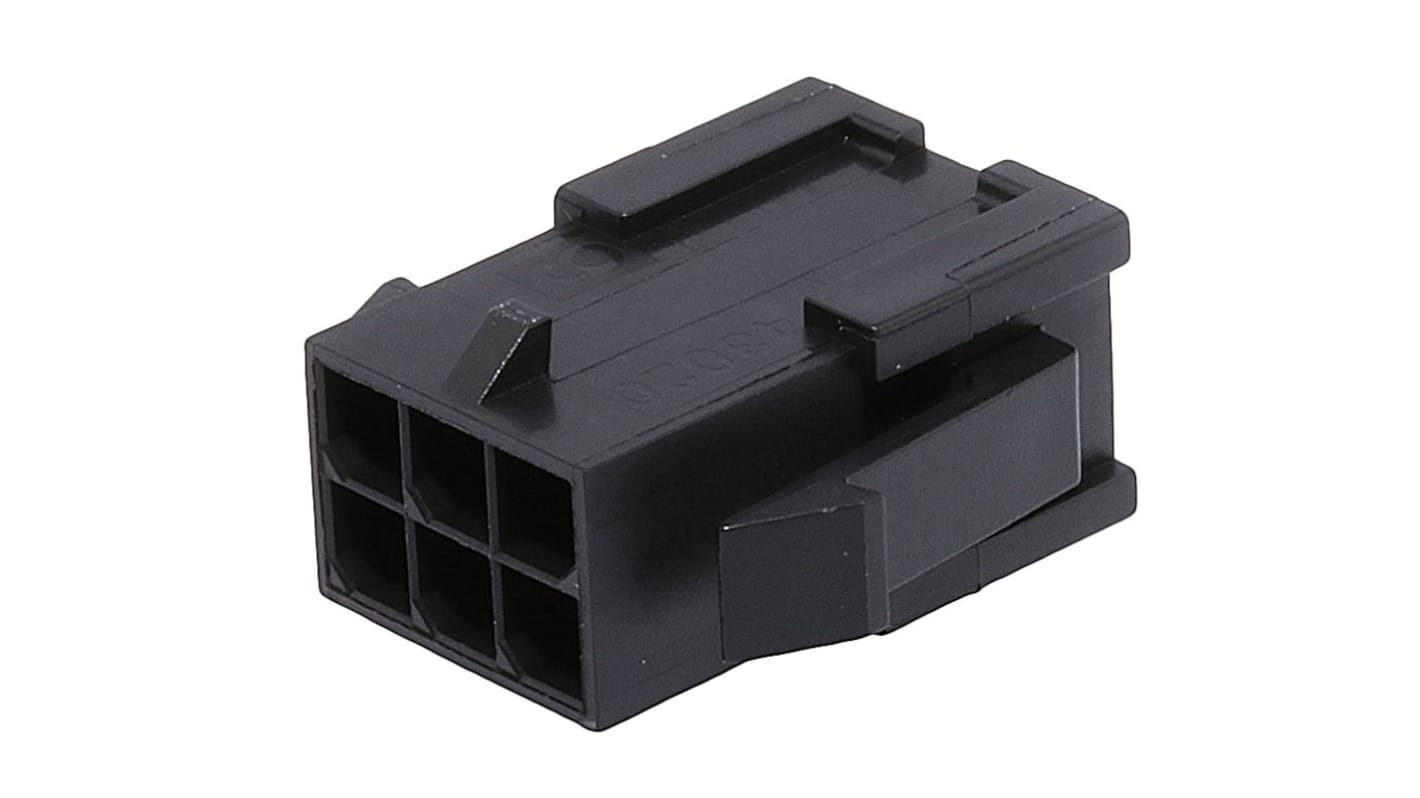 43020-0600 | Molex, Micro-Fit 3.0 Male Connector Housing, 3mm Pitch, 6 Way, 2 Row | RS