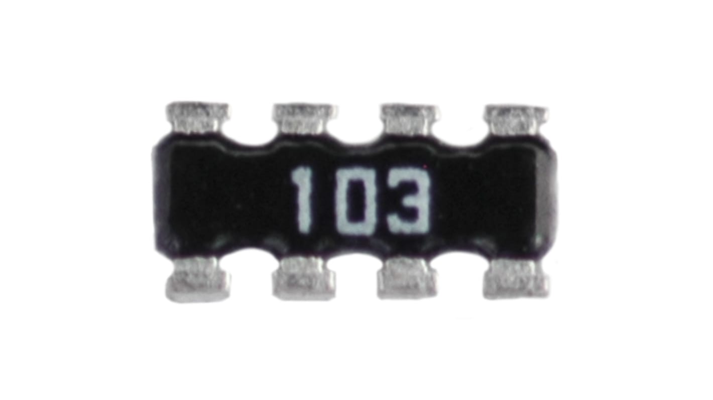 CN1J4ATTD103J | KOA, CNA 10kΩ ±5% Isolated Resistor Array, 4 Resistors ...