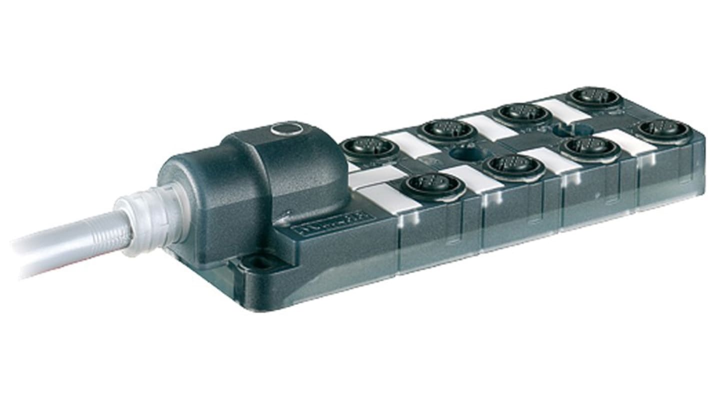 RS PRO Sensor Box, M12, 10m cable, 5 way, 8 port | RS