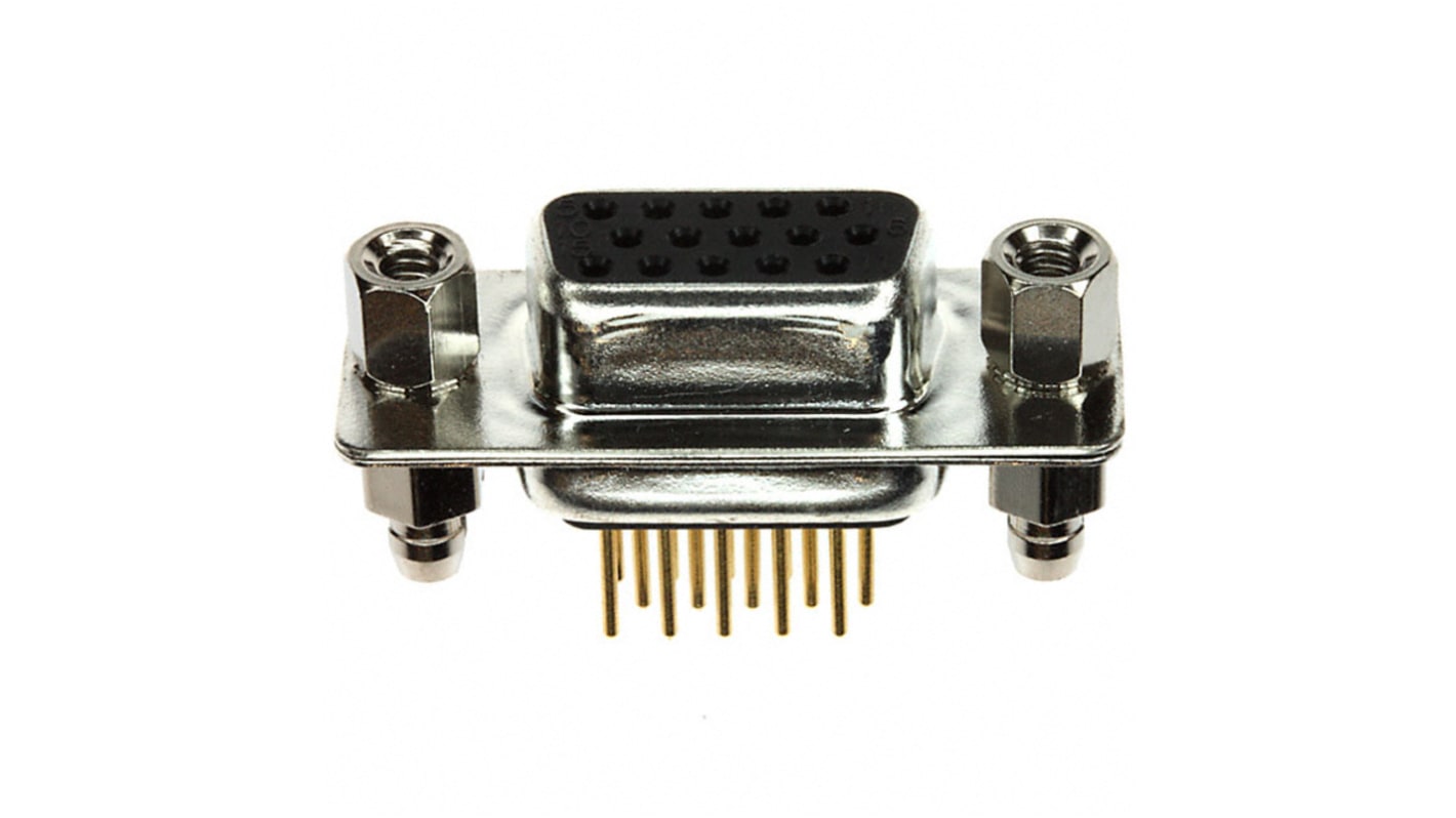 180-M15-213R911 | Norcomp 180 15 Way Through Hole D-sub Connector Socket, 2.29mm Pitch, with 4 ...