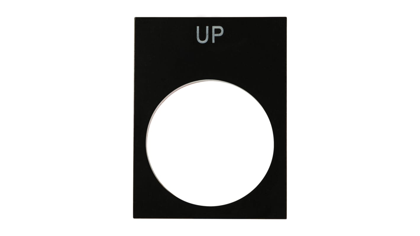 RS PRO Legend Plate for Use with Ptec Push Button, Up | RS