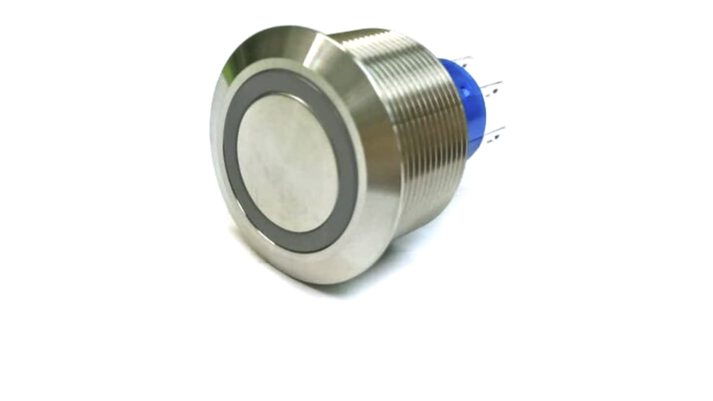 RS PRO Illuminated Push Button Switch, Momentary, Panel Mount, 25.2mm ...