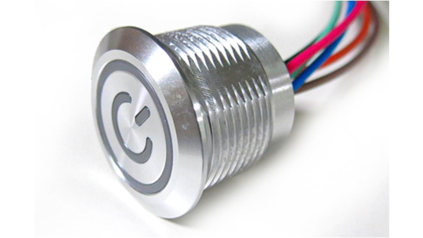 RS PRO Capacitive Switch Latching, Momentary,Illuminated, RGB, NPN ...