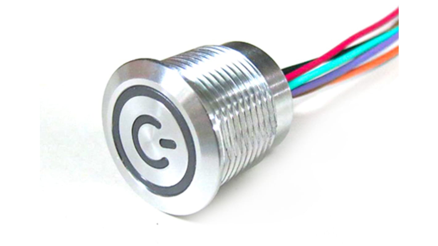 RS PRO Capacitive Switch Latching, Momentary,Illuminated, RGB, NPN ...