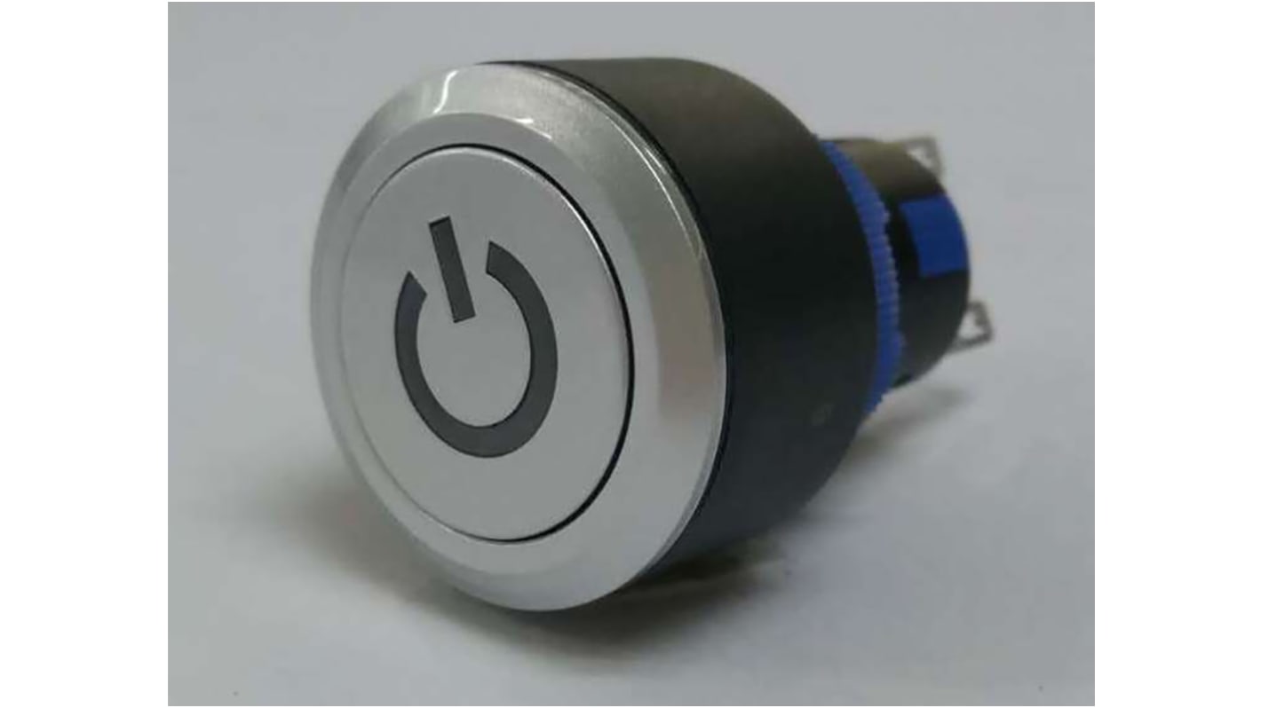 RS PRO Illuminated Push Button Switch, Panel Mount, 22.2mm Cutout, DPDT ...