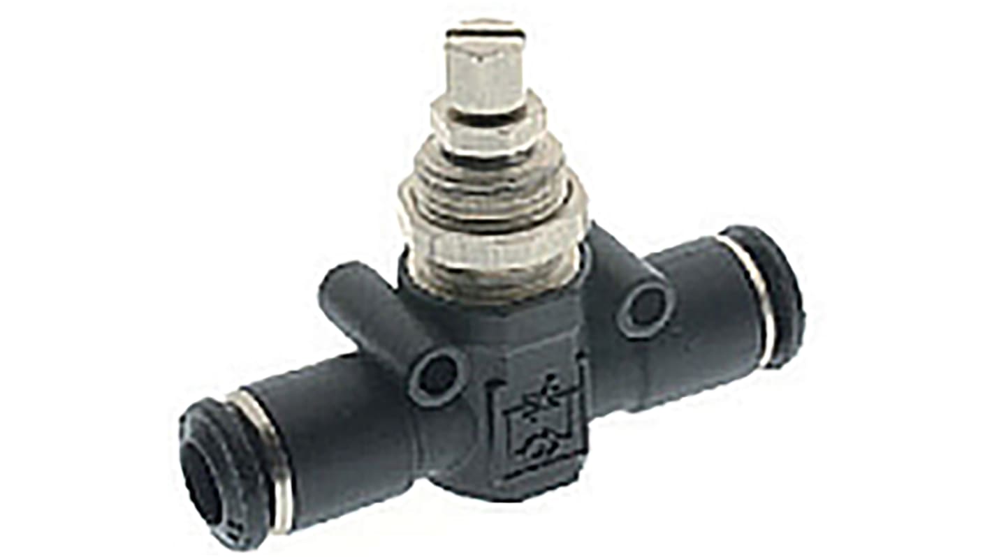RS PRO Tube Flow Regulator, Push In 10mm Tube Inlet Port x Push In 10 ...
