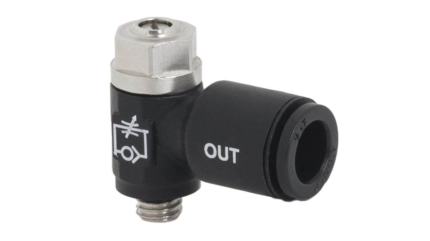 RS PRO Threaded Flow Regulator x Push In 6 mm Tube Outlet Port | RS