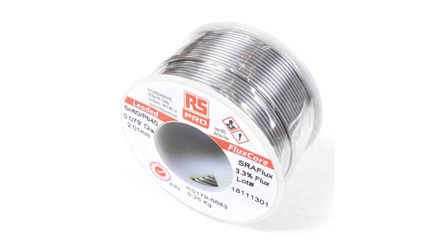 RS PRO Wire, 2mm Lead solder, 183°C Melting Point | RS
