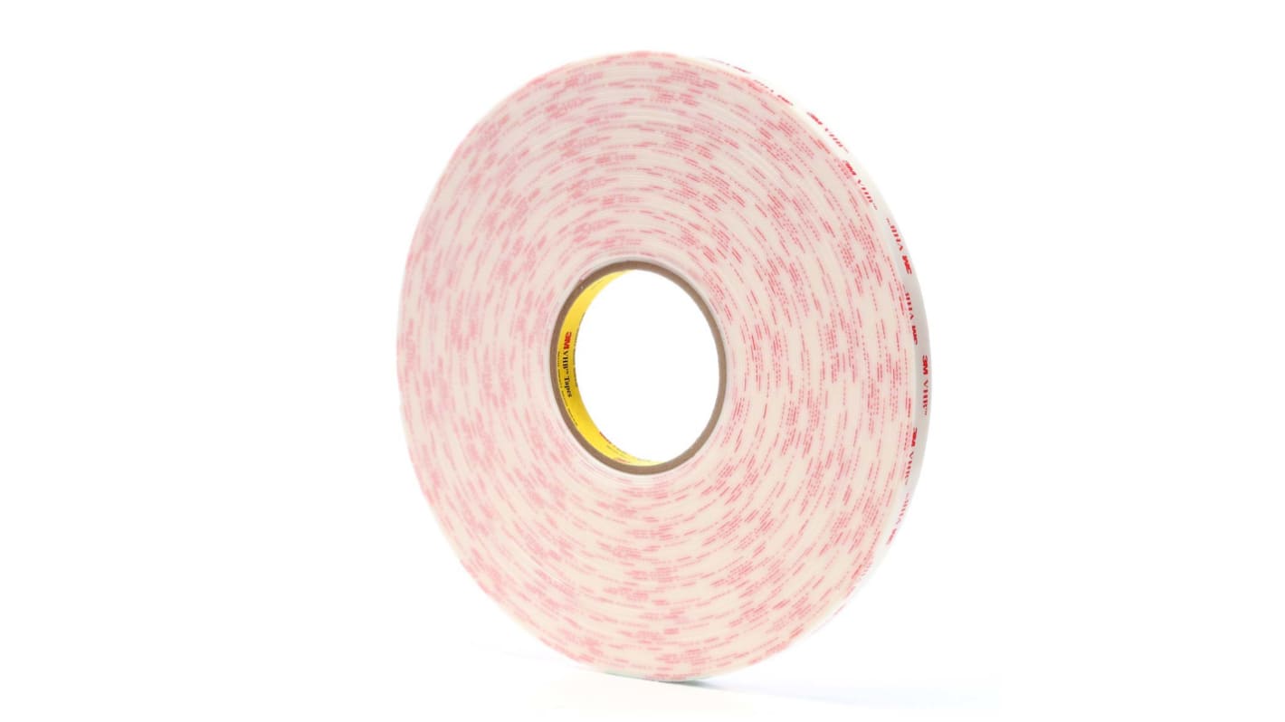 3M 4952 19mm x 3m | 3M 4952, VHB™ White Foam Tape, 19mm x 3m, 1.1mm ...
