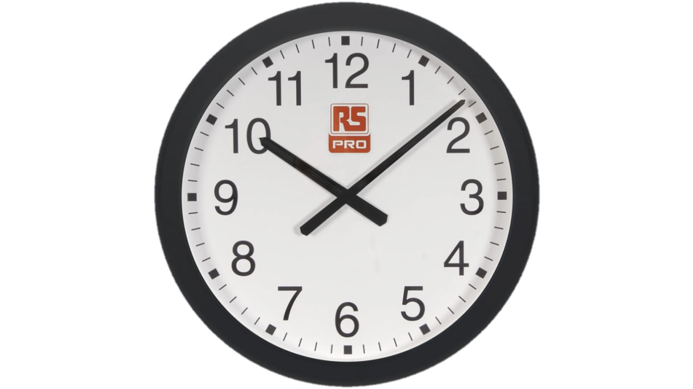 RS PRO Analogue Wall Clock, 490mm Diameter | RS
