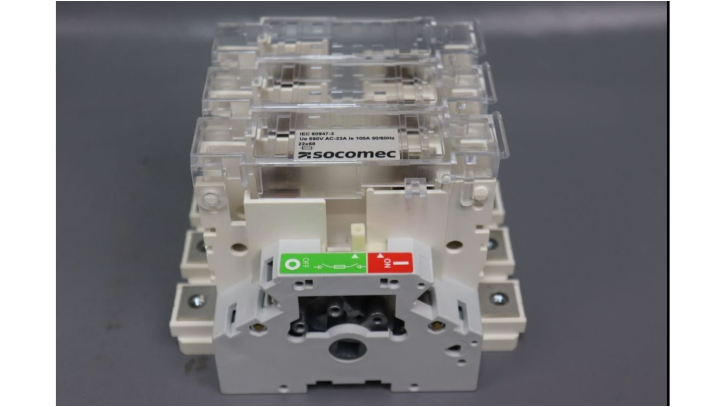 36153010 | Socomec Fuse Switch Disconnector, 3 Pole, 100A Max Current ...
