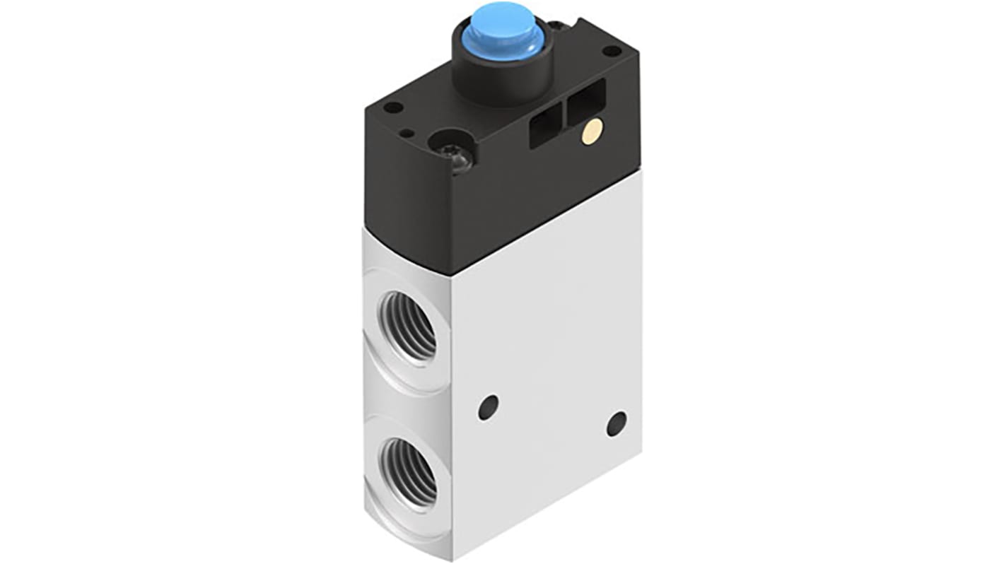 VMEF-STC-M32-M-G14 | Festo Plunger 3/2 Pneumatic Manual Control Valve VMEF Series, G 1/4, 1/4in ...