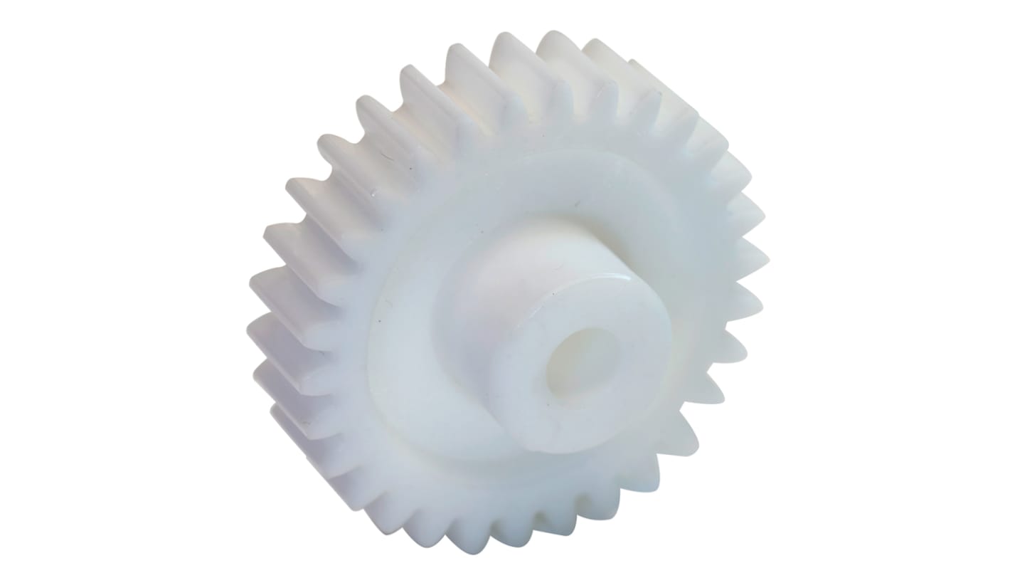 RS PRO 32 Teeth Spur Gear, 1 Module, 6mm Bore Diam, 32mm Pitch Diam ...