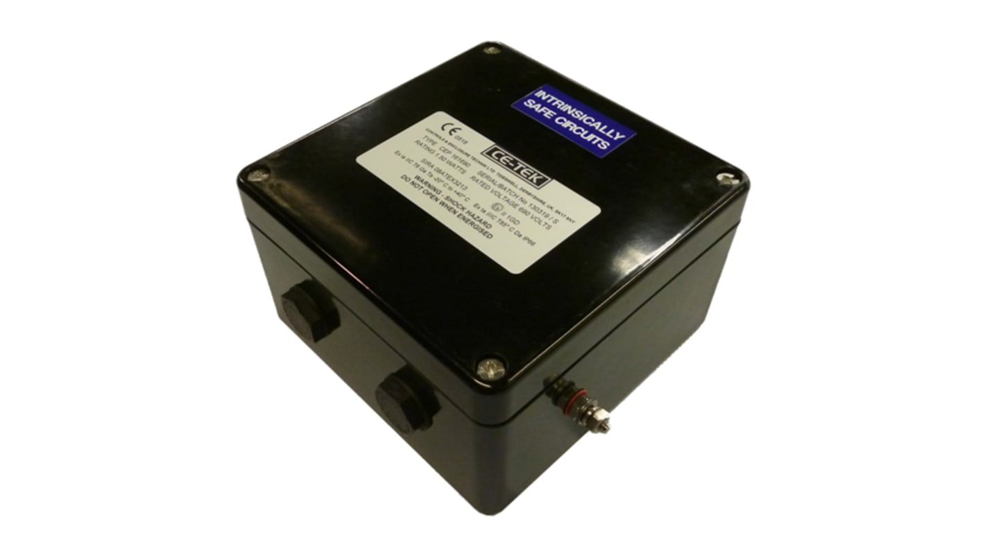 CEP161690PAI | CE-TEK CEP Series Black Polyester Junction Box, IP66, 15 ...
