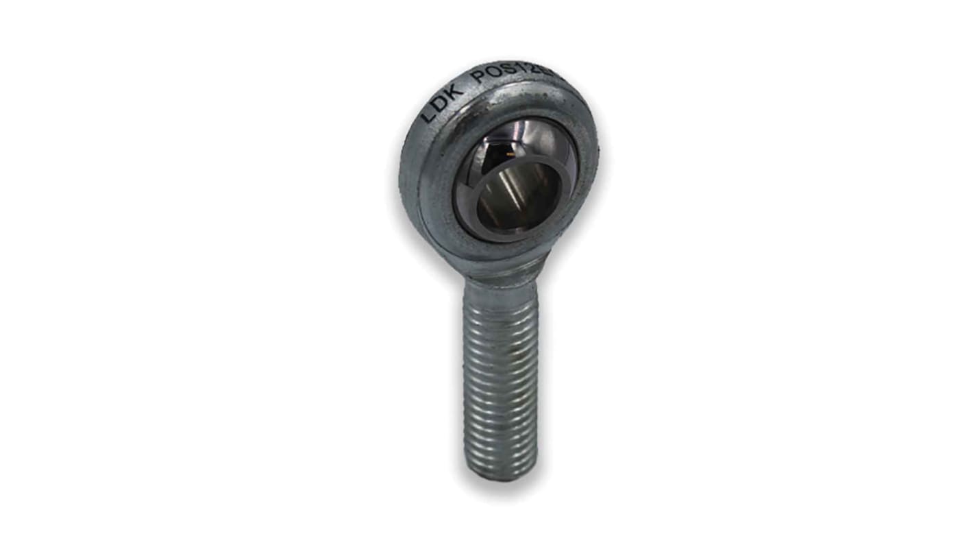 POS 14ECL | LDK M14 Male Carbon Steel Rod End, 14mm Bore, 77mm Long ...