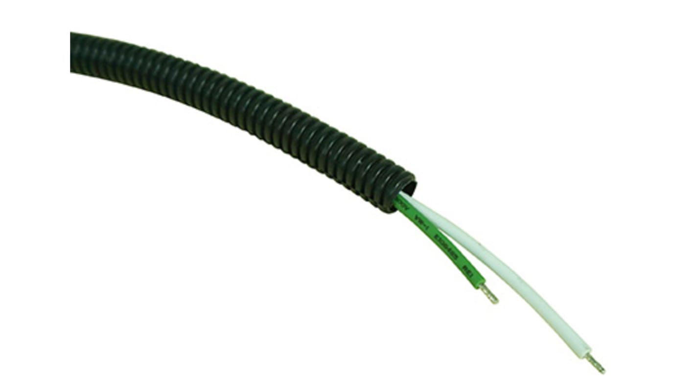 RS PRO Split Conduit, 10mm Nominal Diameter, PP, Black | RS