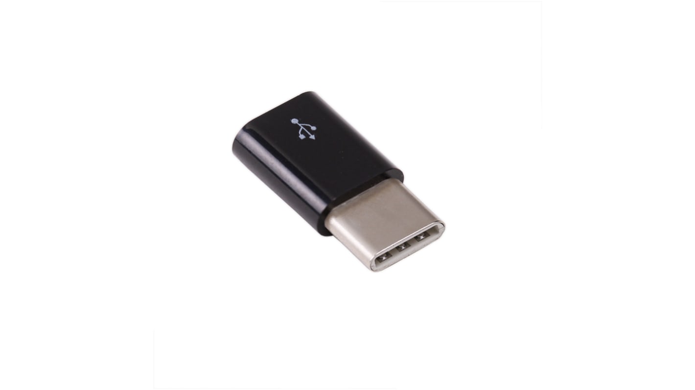 USB-Micro B to USB-C Adapter Black | Raspberry Pi Micro USB to USB C ...