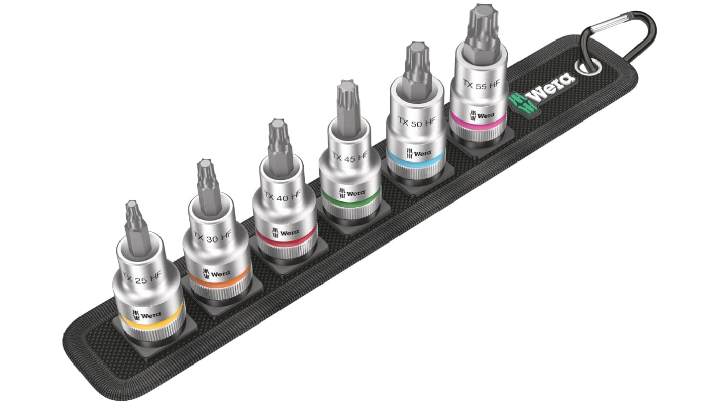 05003997001 | Wera 6-Piece 1/2 in Bit Socket Set , Torx Bit | RS
