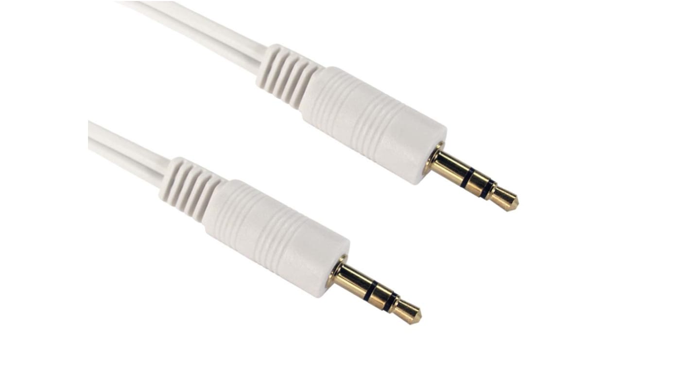 RS PRO Male 3.5mm Stereo Jack to Male 3.5mm Stereo Jack Aux Cable ...