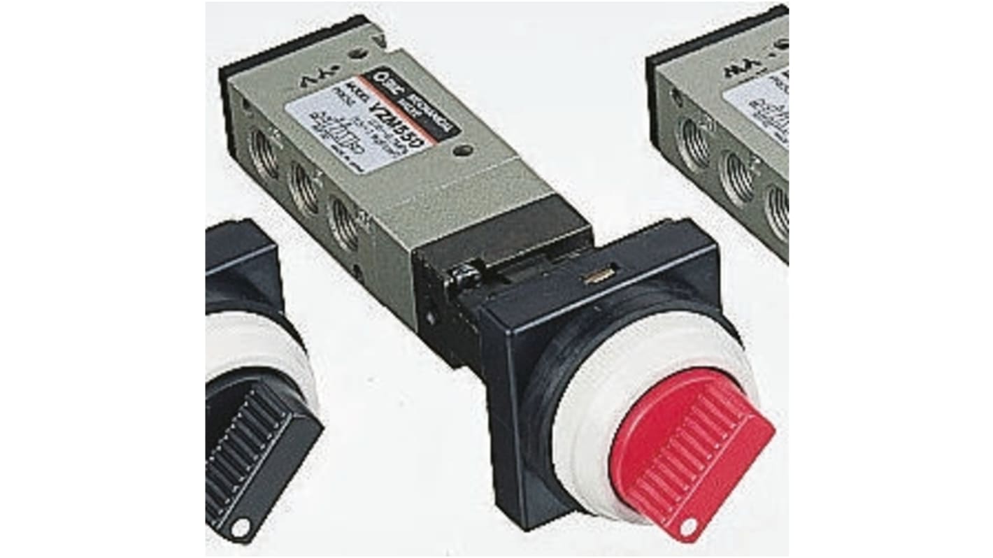 VZM550-01-34R | SMC Twist Selector 5/2 Pneumatic Manual Control Valve VZM500 Series, Rc 1/8, 1 ...