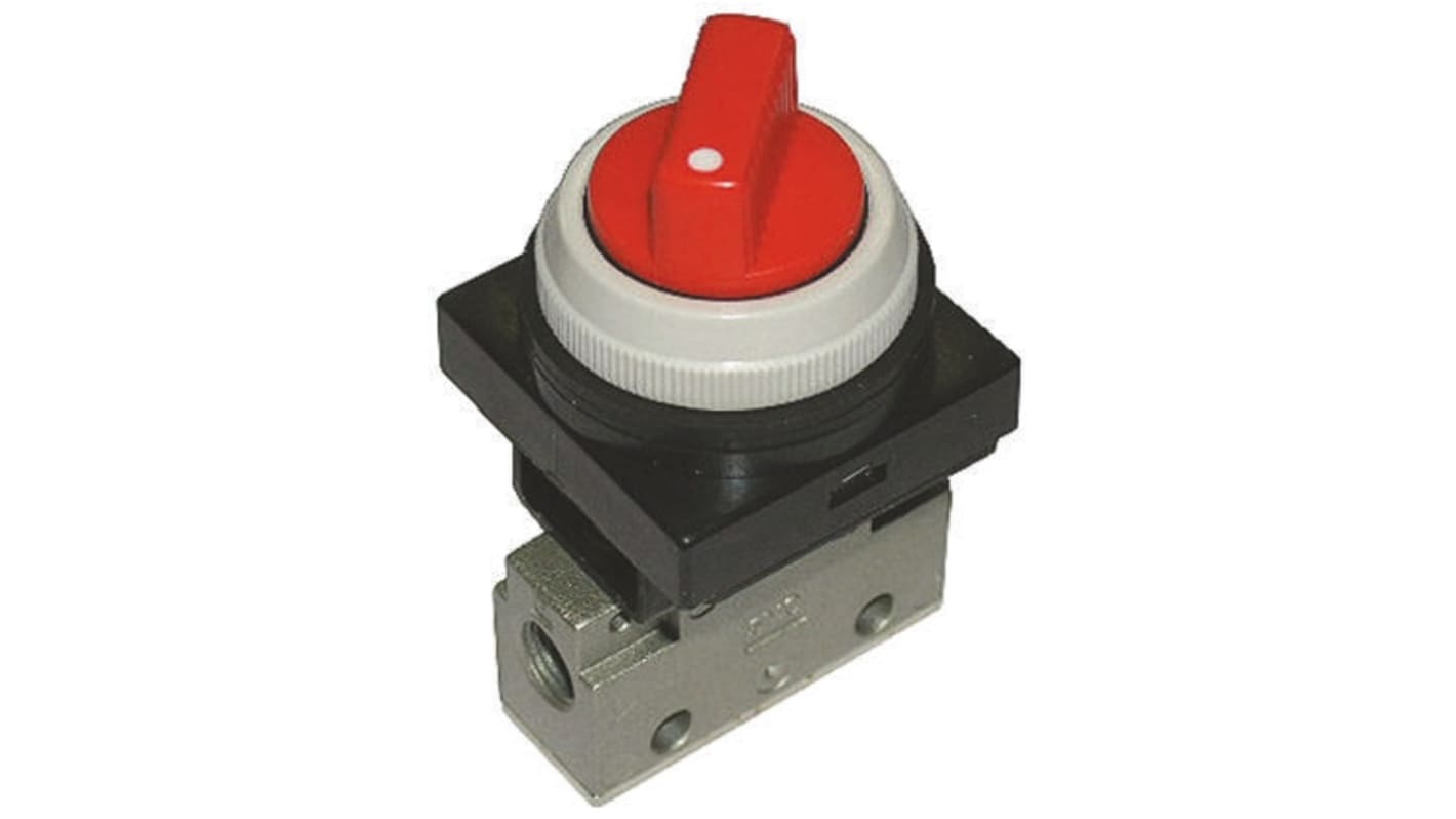 VM130-01-34R | SMC Twist Selector 3/2 Pneumatic Manual Control Valve VM100 Series, Rc 1/8, 1/8in ...