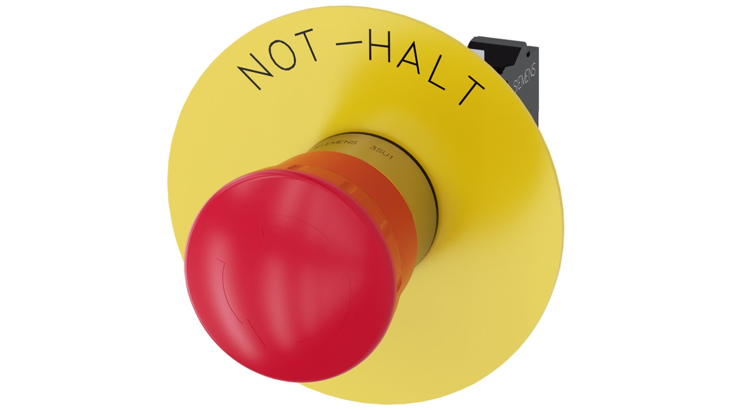 3SU1150-1HB20-3CH0 | Siemens 3SU1 Series Red Emergency Stop Push Button ...