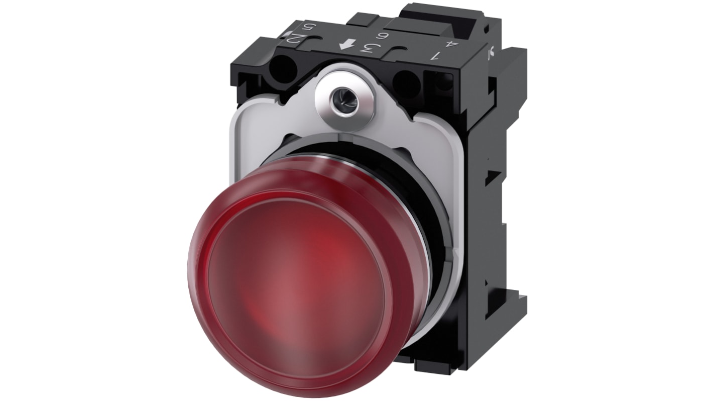 3SU1152-6AA20-3AA0 | Siemens, SIRIUS ACT, Panel Mount Red LED Indicator ...