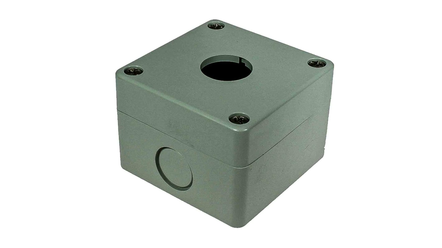 RS PRO Grey ABS Push Button Enclosure - 1 Hole 22mm Diameter | RS