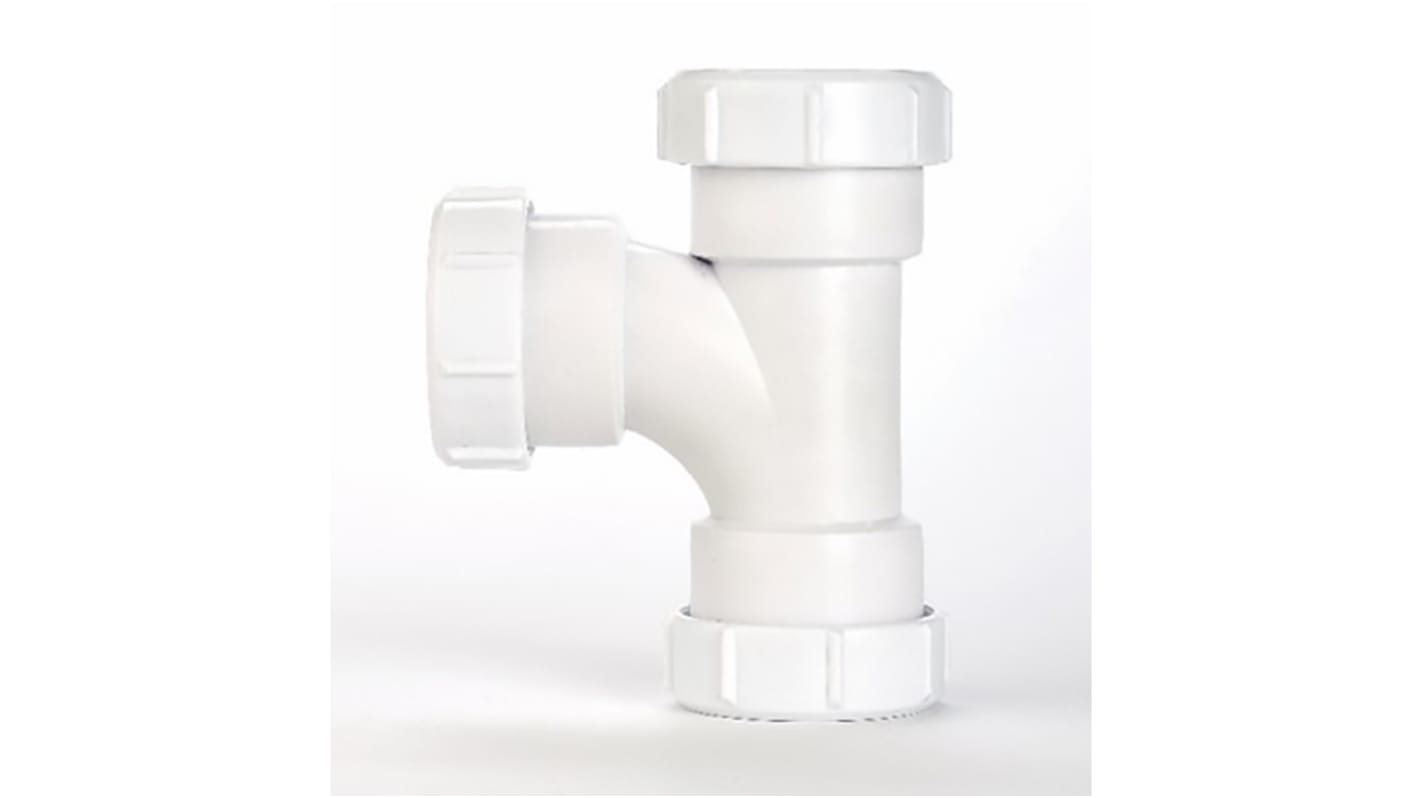 RS PRO 88° Tee Swept Tee PVC Pipe Fitting, 40mm | RS