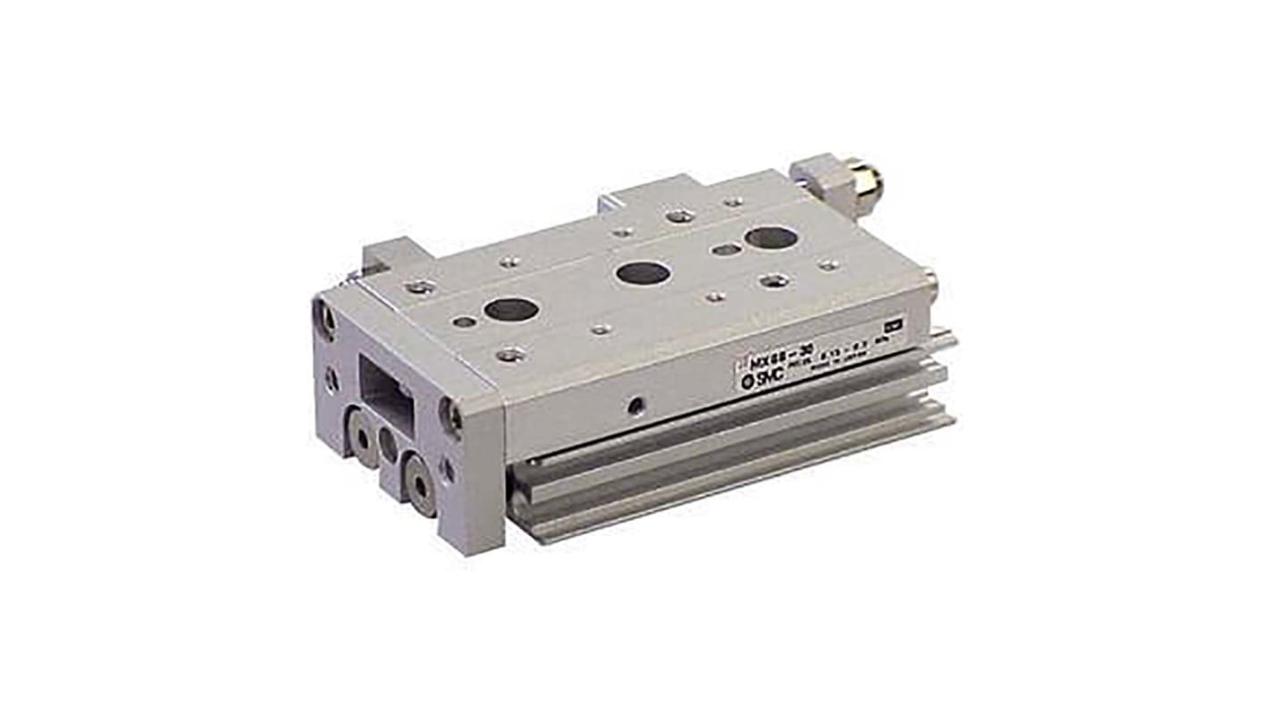 MXS25-100AS | SMC Pneumatic Guided Cylinder - 25mm Bore, 100mm Stroke, MXS Series, Double Acting ...