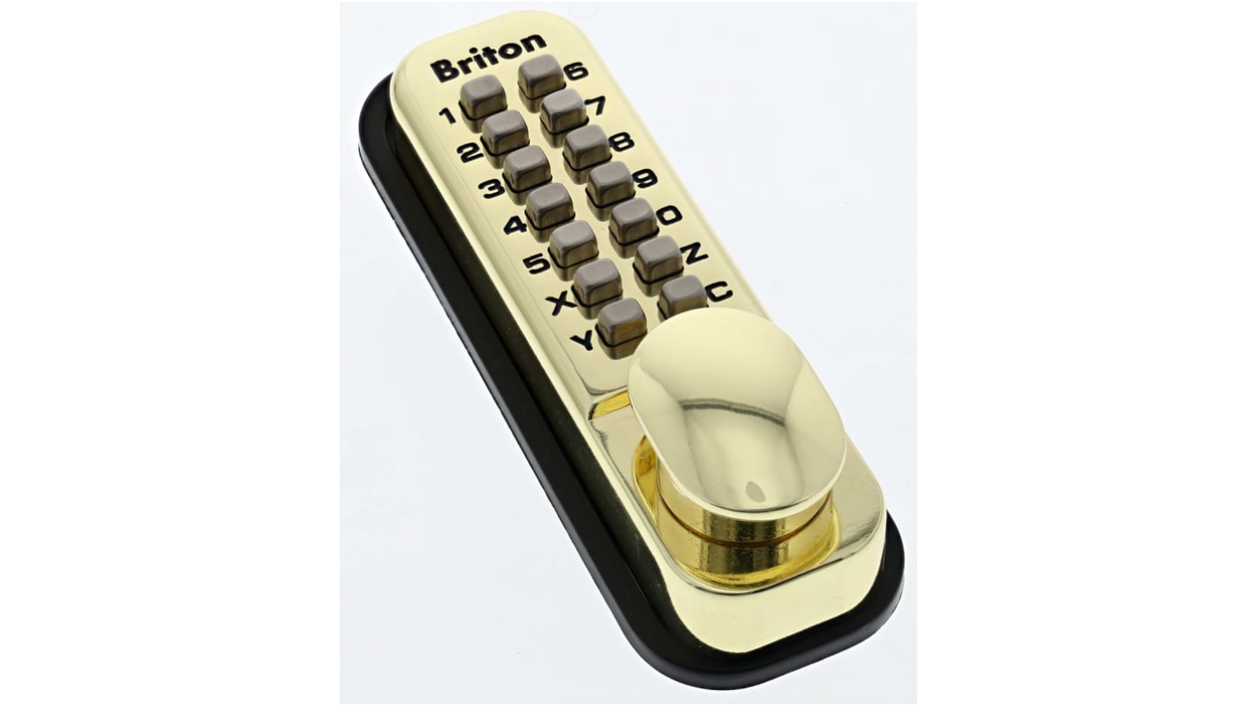 9160.PB | Brass Mechanical Polished Code Lock | RS