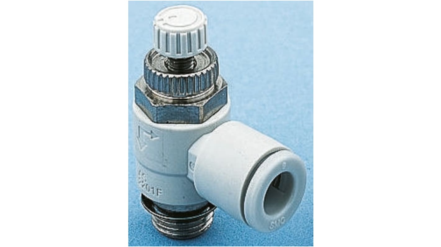 AS1201F-M5-04 | Regolatore di flusso SMC serie AS, ingresso M5 x 0.8 Maschio, uscita tubo 4mm | RS